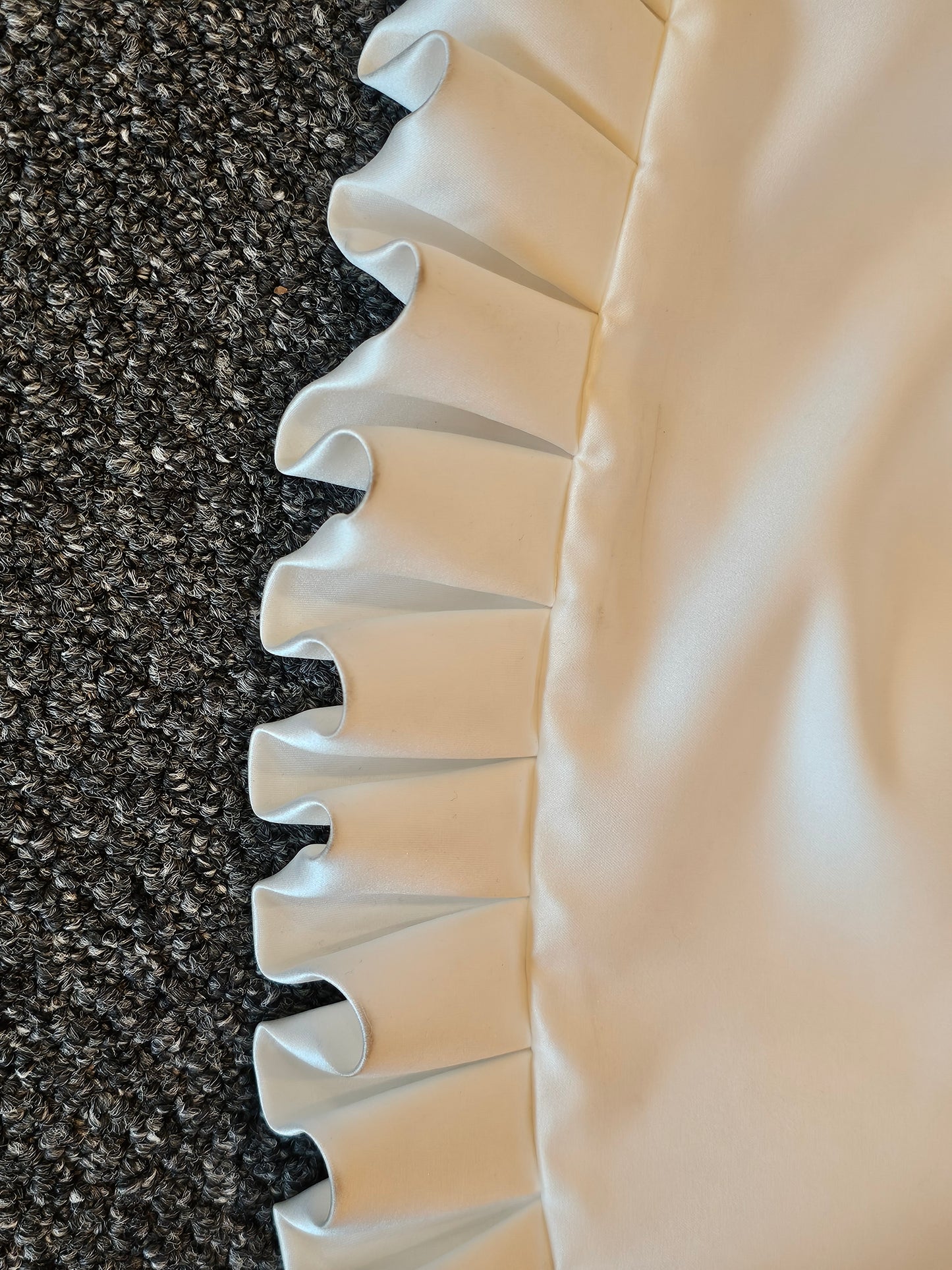 Jasmine Empire Satin with Pleated Edging – Arabella Bridal